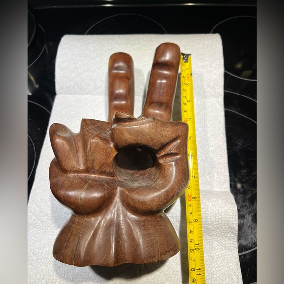 vintage hand carved | Other | Vintage Large Heavy Hand Carved Peace ...